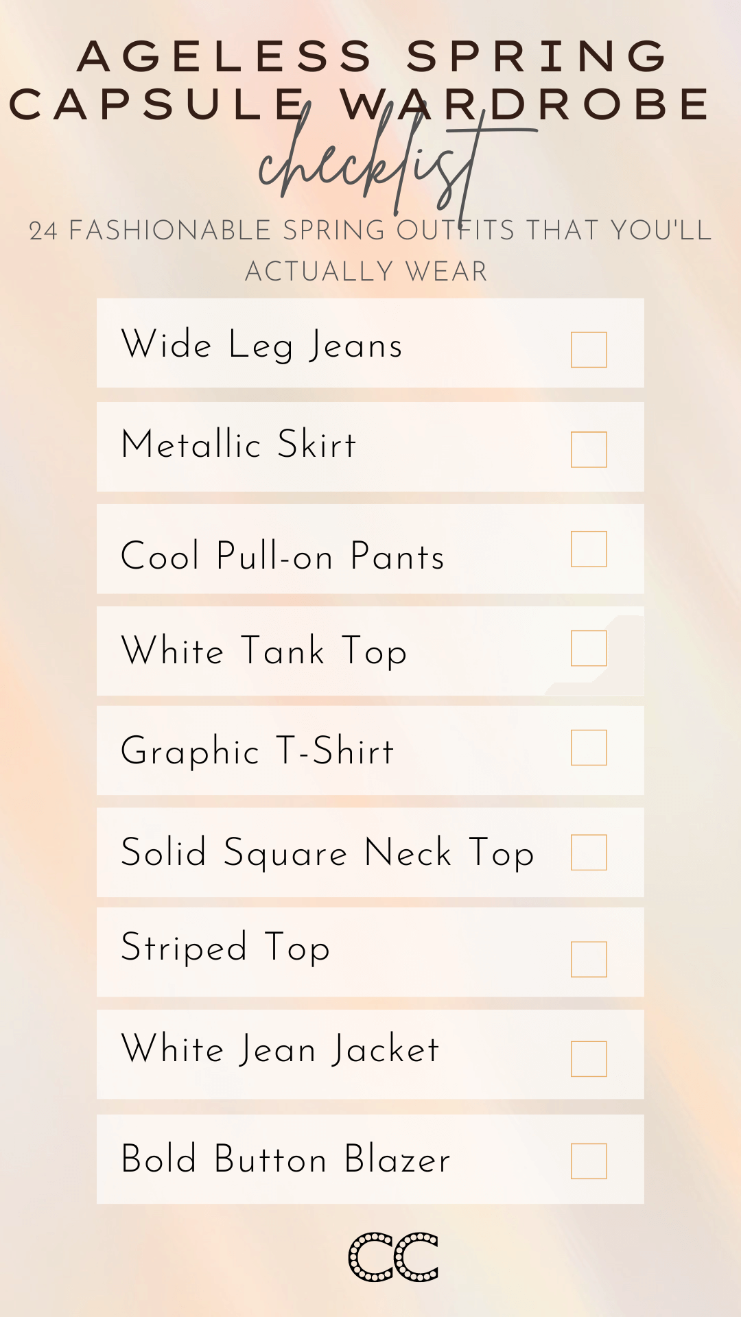 Capsule Wardrobe Checklists | How to Create a Current Capsule Wardrobe ...